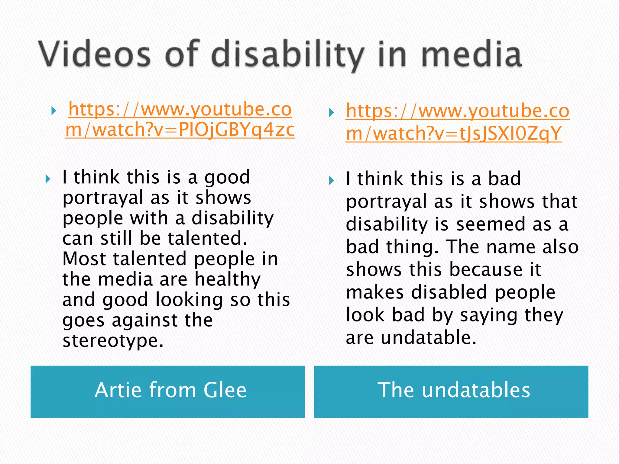 Disability in the media | PPT