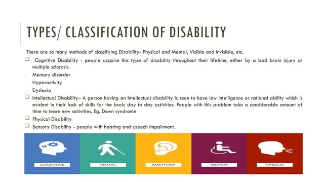 Disability introduction types causes etc | PPT
