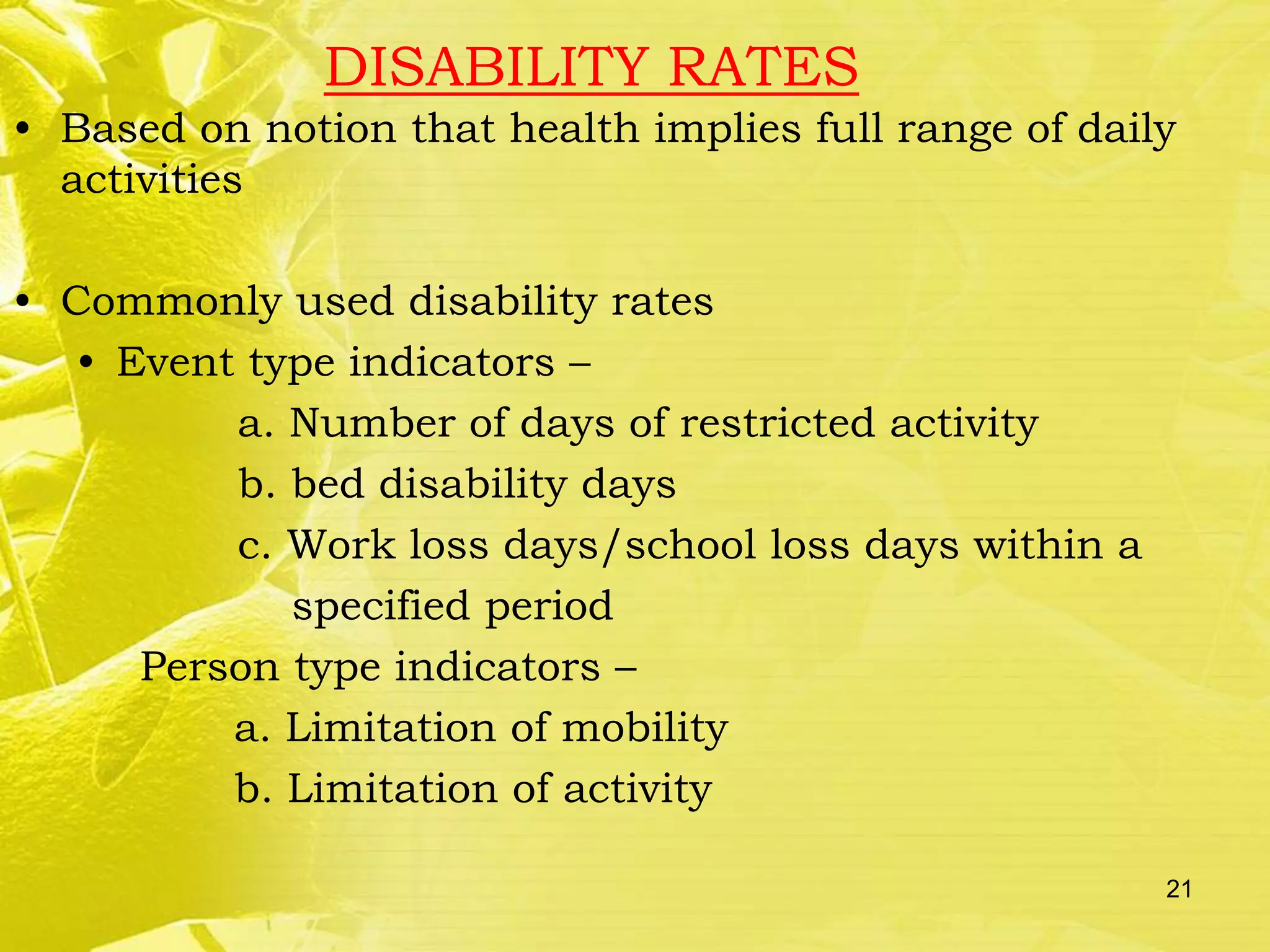 DISABILITY & ITS INDICATORS.pptx