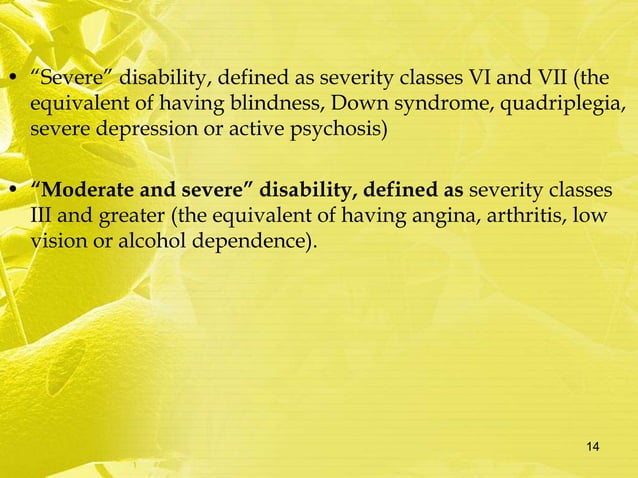 DISABILITY & ITS INDICATORS.pptx | Diseases and Conditions | Medical Health