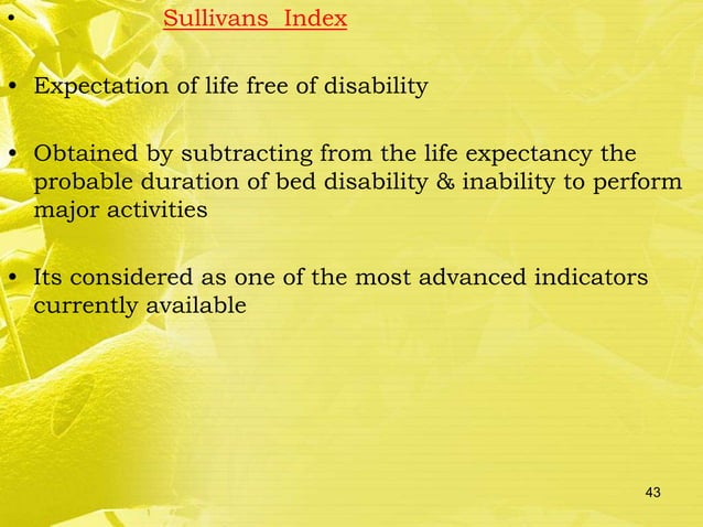 DISABILITY & ITS INDICATORS.pptx | Diseases and Conditions | Medical Health