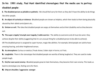 Disability Represenations | PPT