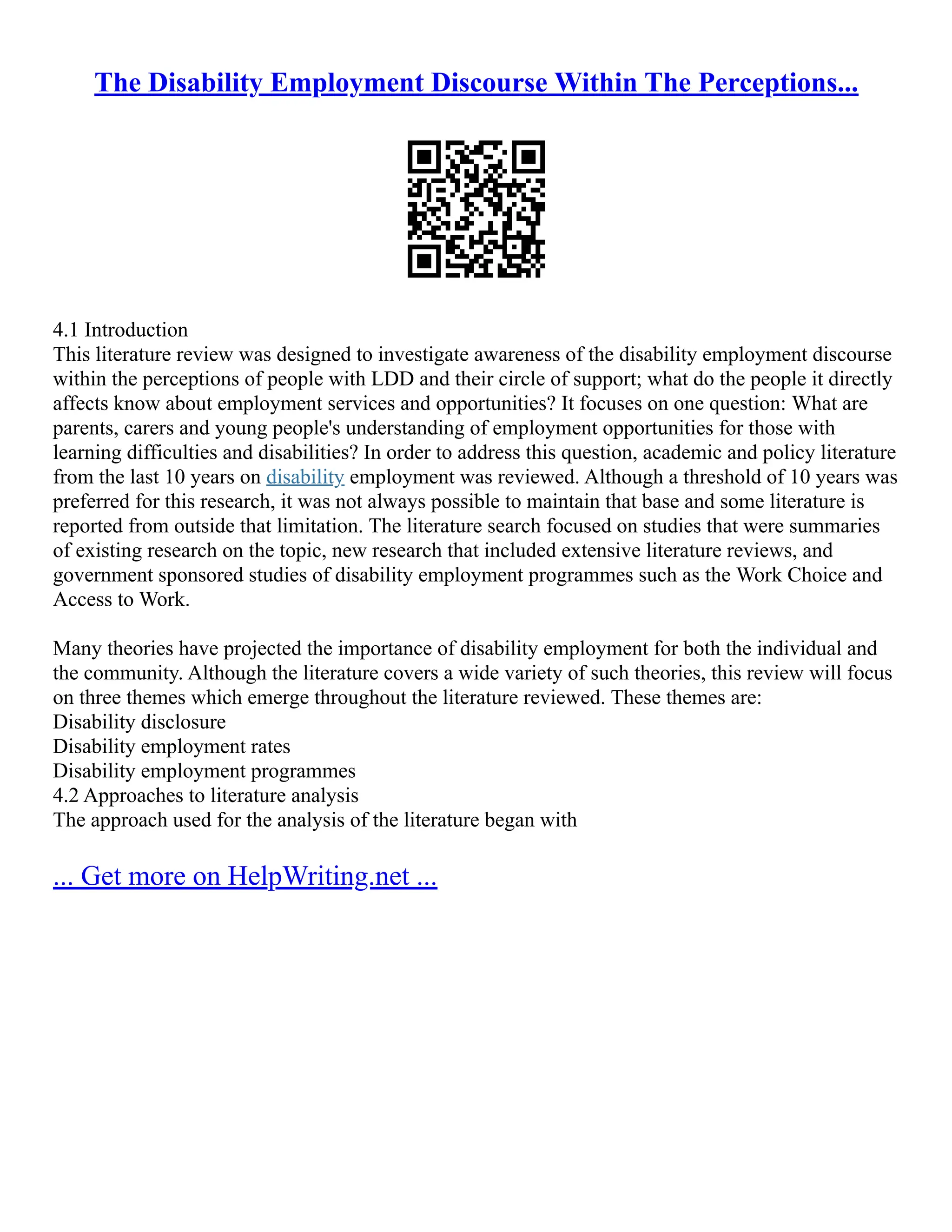 Disability Medical Model And Social Model | PDF