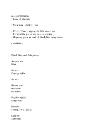 Disability Oppression Defining Disability• Ameri | DOCX | Mental Health ...