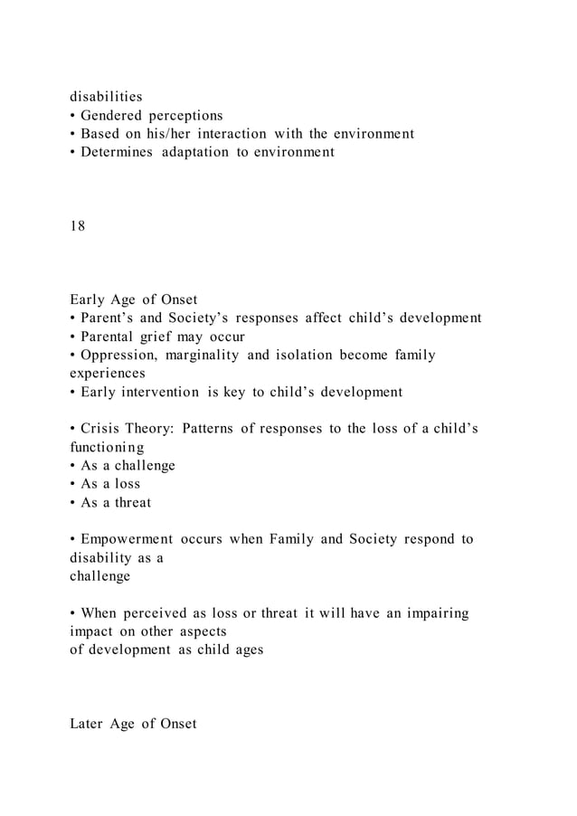 Disability Oppression Defining Disability• Ameri | DOCX | Mental Health ...