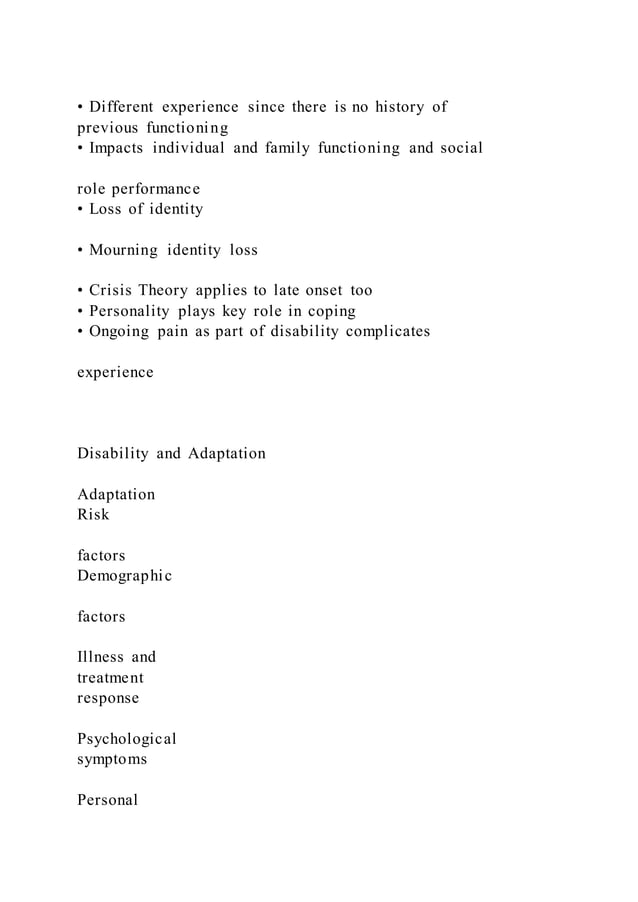 Disability Oppression Defining Disability• Ameri | DOCX | Mental Health ...