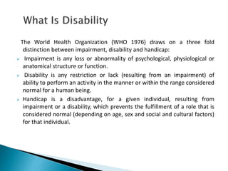 Disability | PPTX | Brain and Nervous System Disorders | Diseases and ...