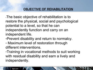 Disability & Rehabilitation approach | PPT