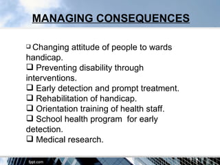 Disability & Rehabilitation approach | PPT