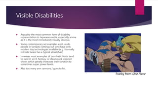 Disability Representation in Anime and Manga: AmeCon 2018 | PPTX