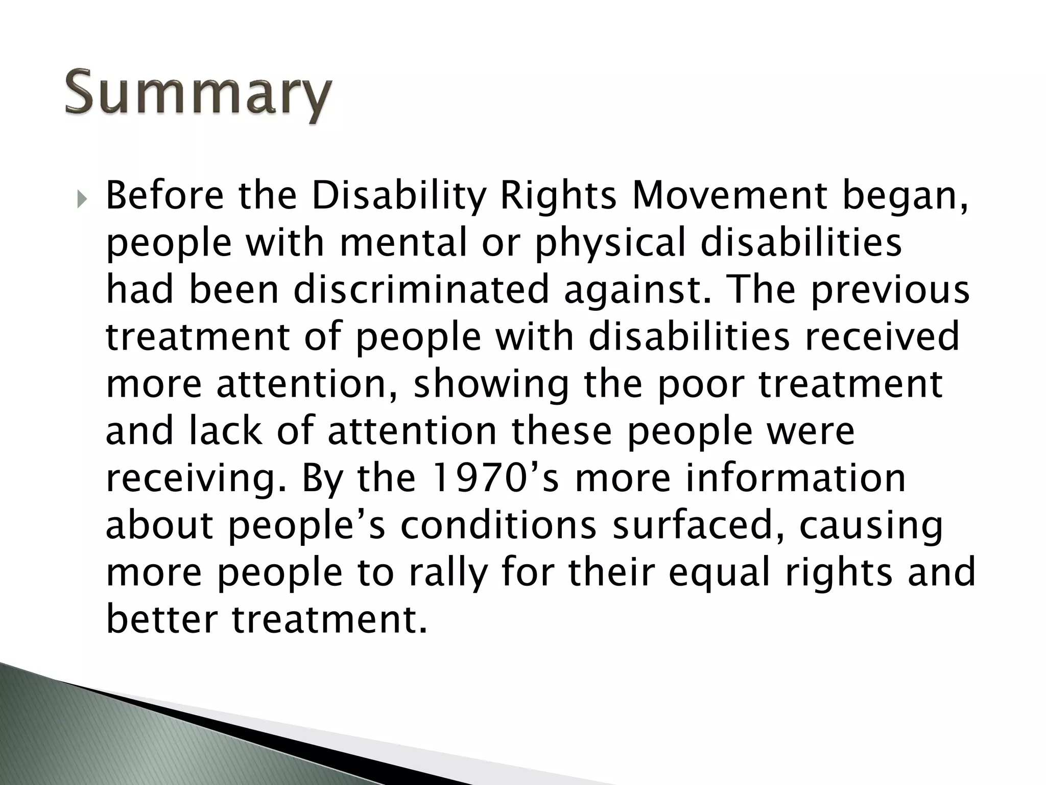 Disability rights movement | PDF