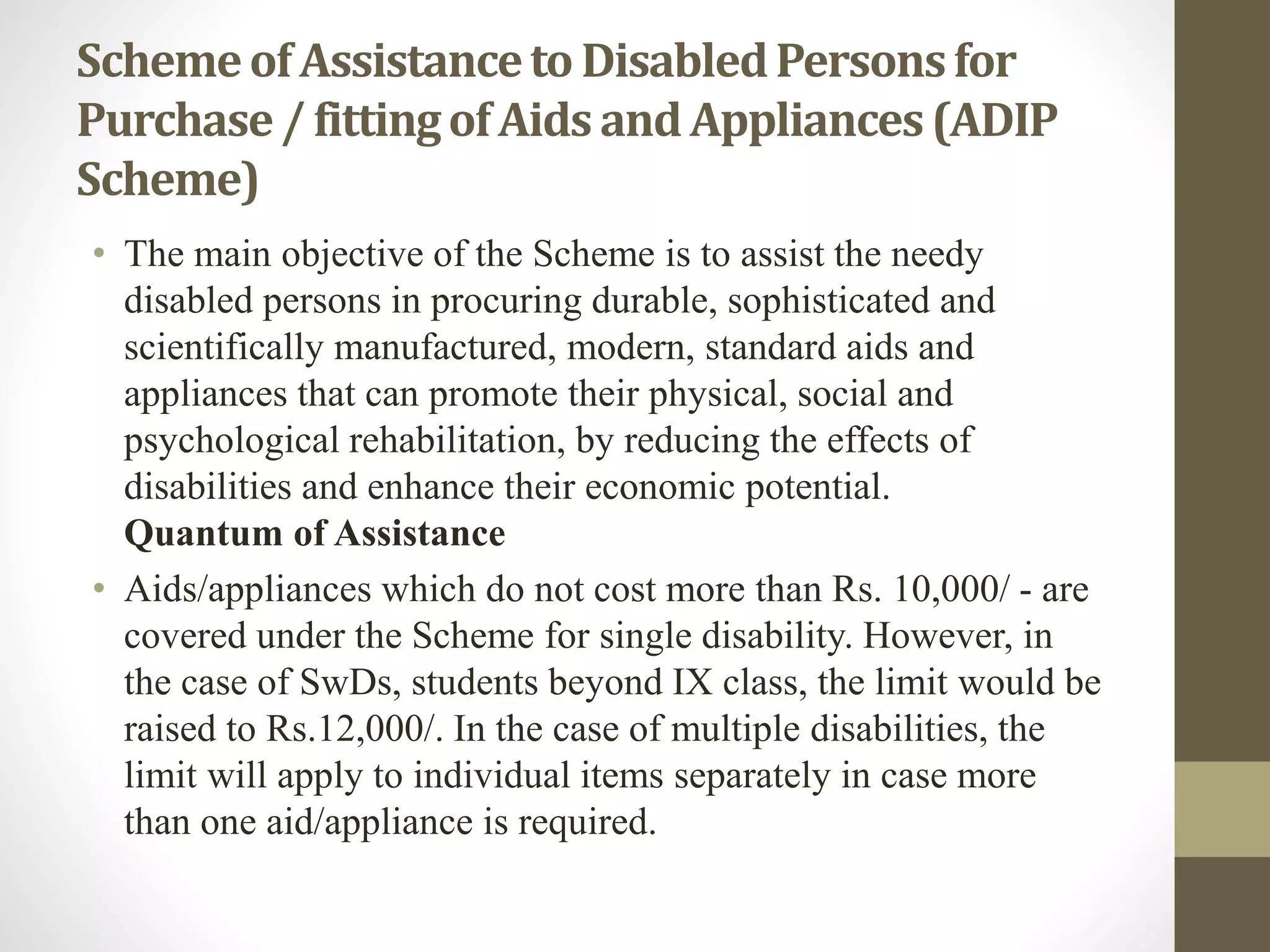 Disability Schemes | PPTX