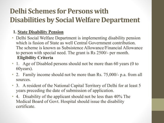 Disability Schemes | PPTX
