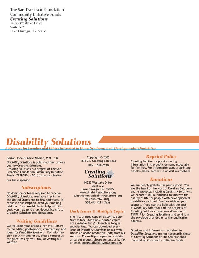 Disability solutions | PDF