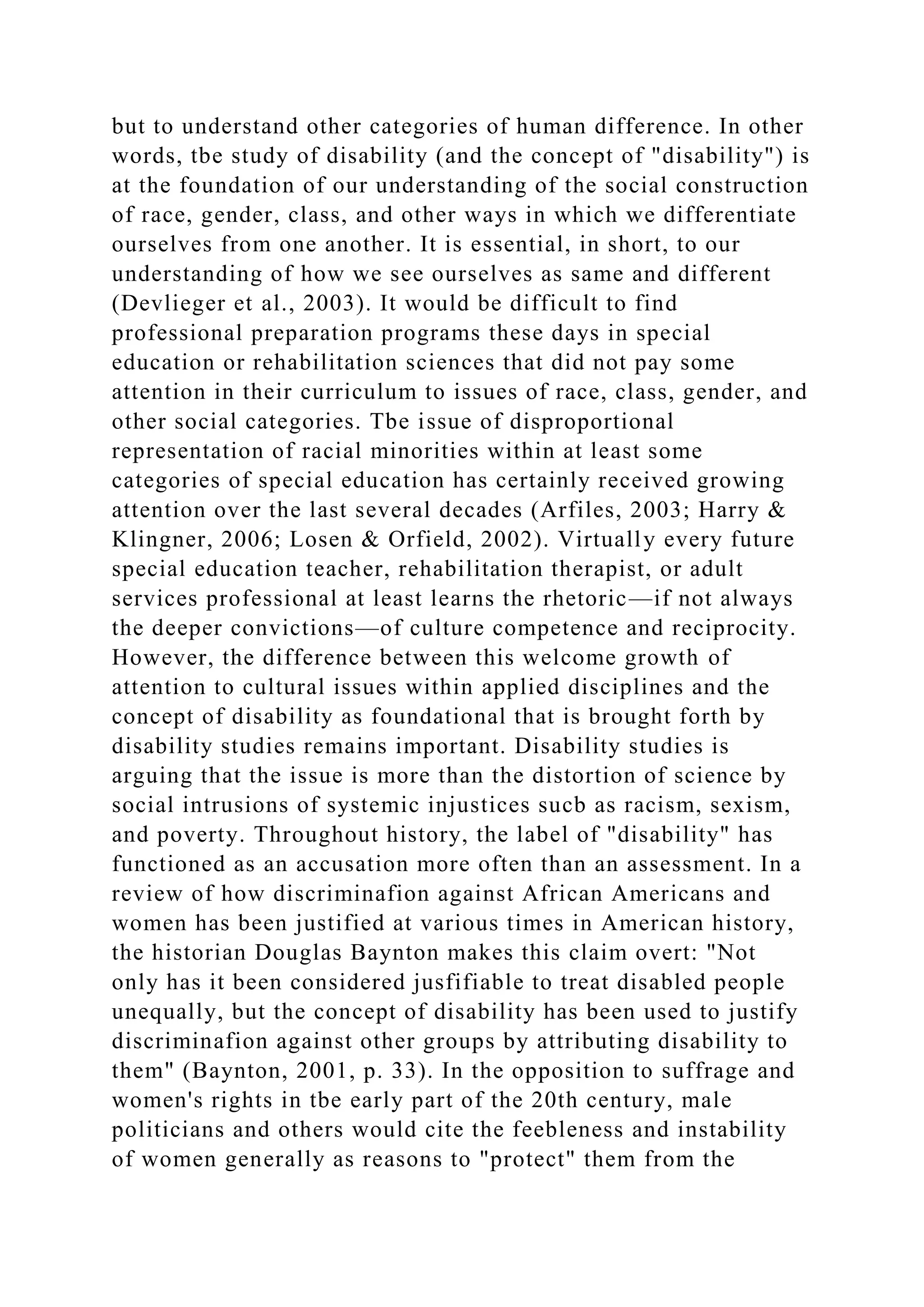 Disability Studies What Is It andWhat Difference Does It Make.docx