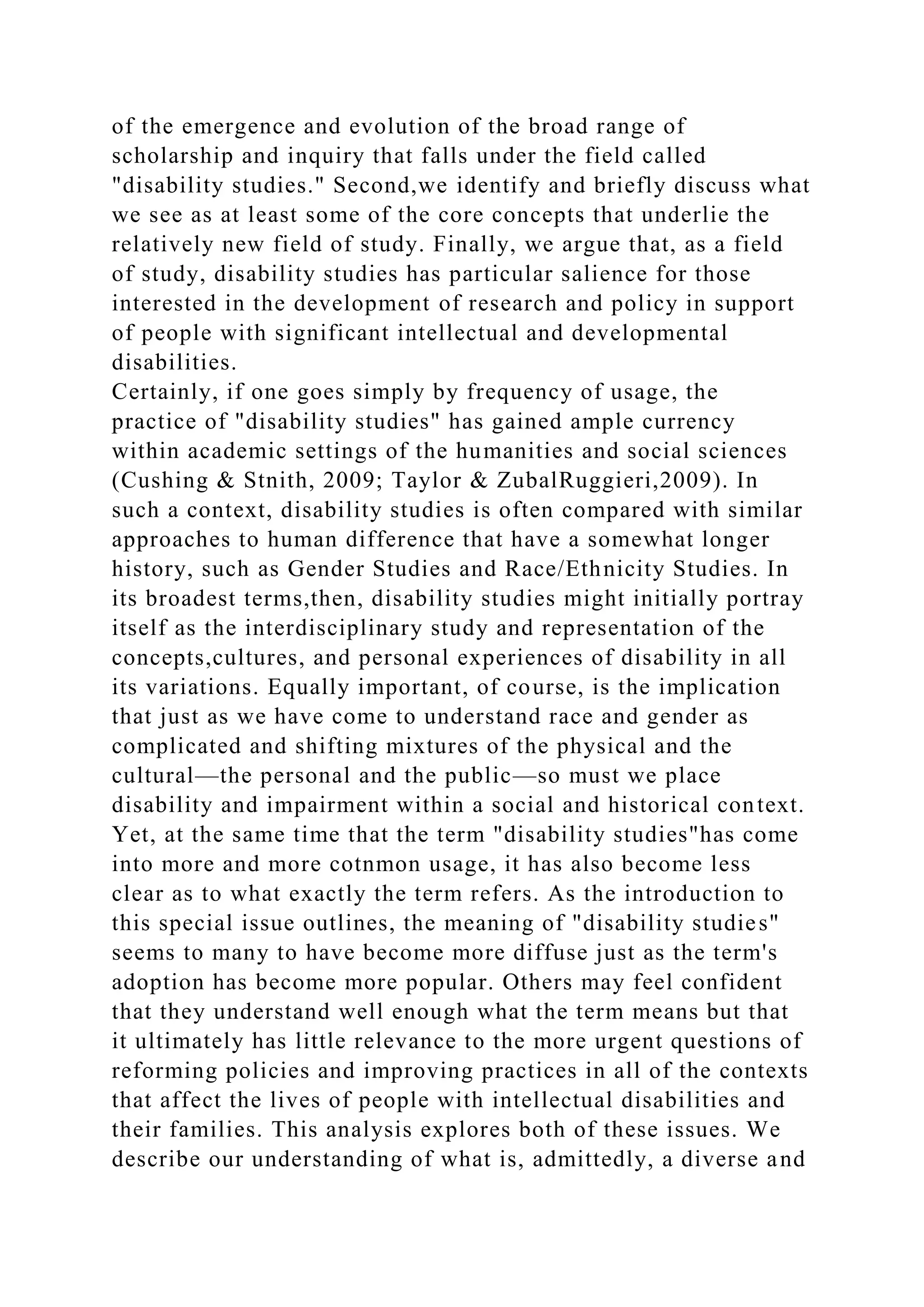 Disability Studies What Is It andWhat Difference Does It Make.docx