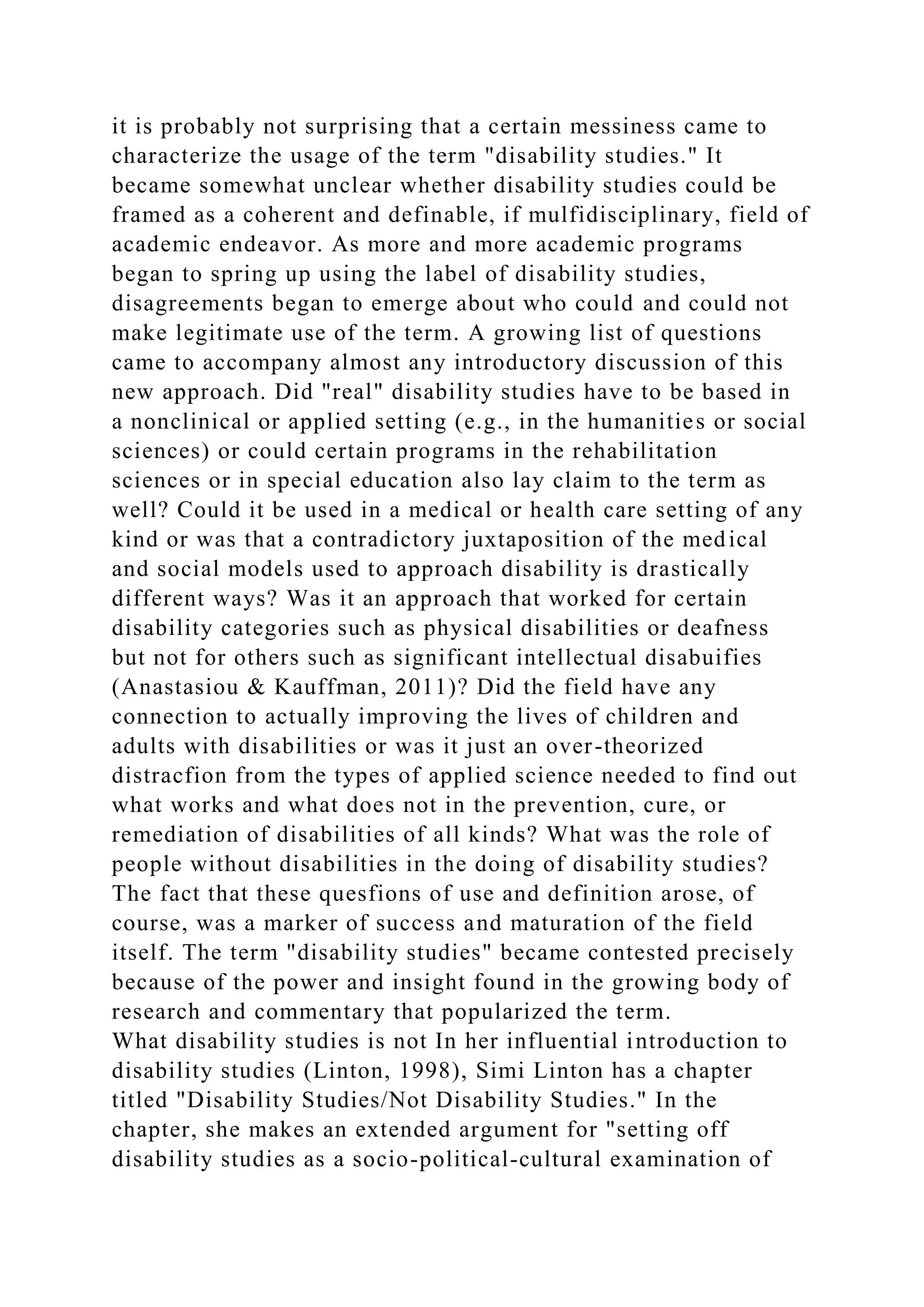 Disability Studies What Is It andWhat Difference Does It Make.docx