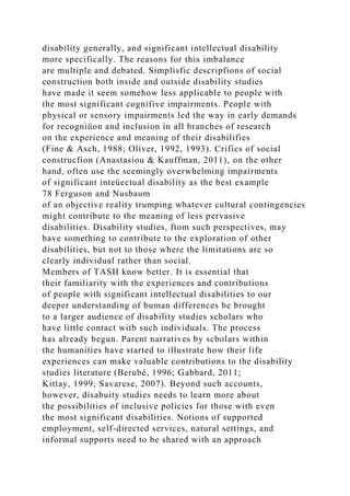 Disability Studies What Is It andWhat Difference Does It Make.docx