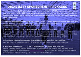 Disability team building packages 2016 17a | PDF | Disabled Sports | Sports