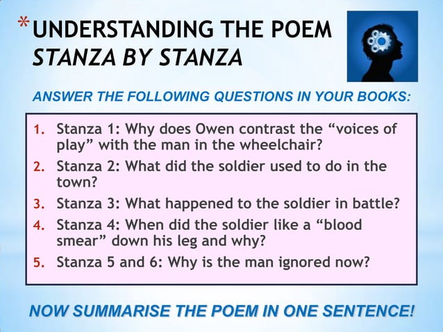 "Disabled" by Wilfred Owen - IGCSE Anthology | PPS