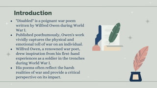 Disabled by Wilfred Owen.pptx