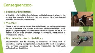 Disabled Children presentation ICT based | PPT