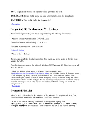 Disabling windows file protection | DOCX