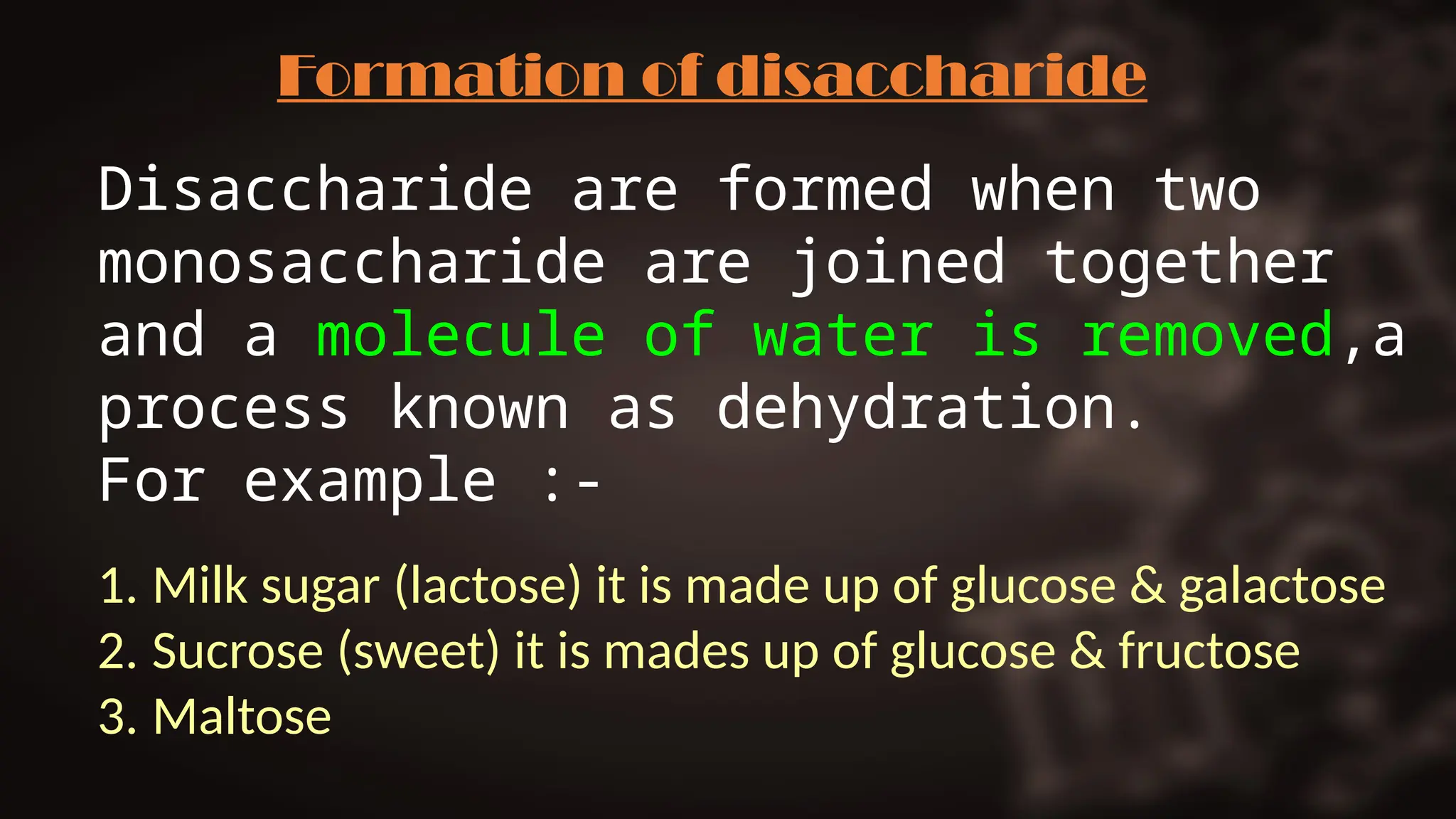 Disaccharide presentation.pptx of Biochemistry | PPTX