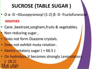 Disaccharides Invert sugar and other | PPTX