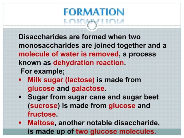 DISACCHARIDES | PPTX | Chemistry | Science