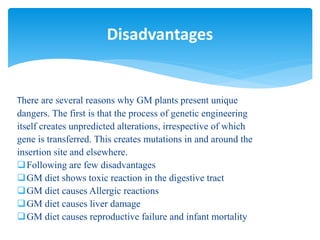 Disadvantage of GMOs | PPTX