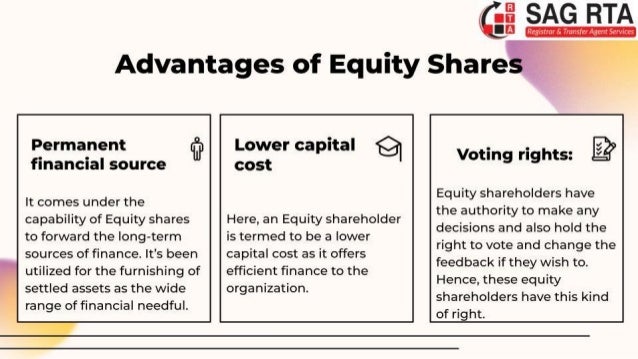 Summary of Equity Shares as Advantages, Disadvantages, and Its Features | PPT