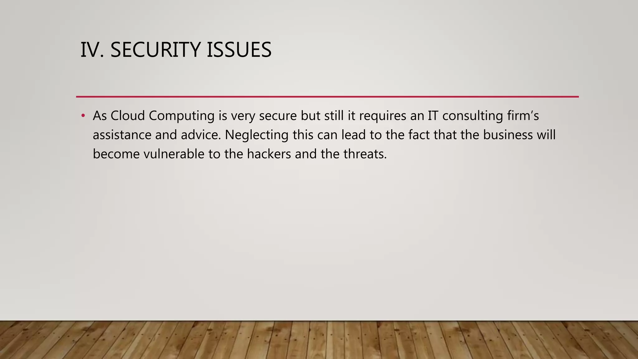 Disadvantages of cloud computing | PPTX
