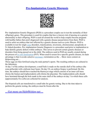 Disadvantages Of Designer Babies | PDF