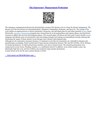 Disadvantages Of Disaster Risk | PDF