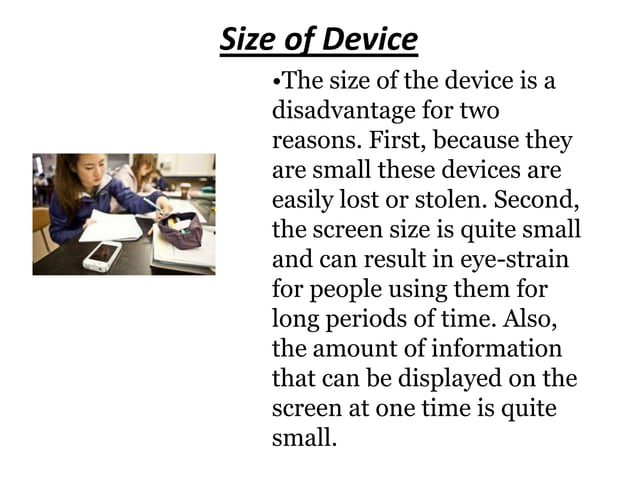 Disadvantages of mobile learning | PPT