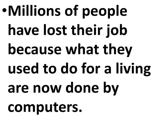 Disadvantages of using computers | PPT