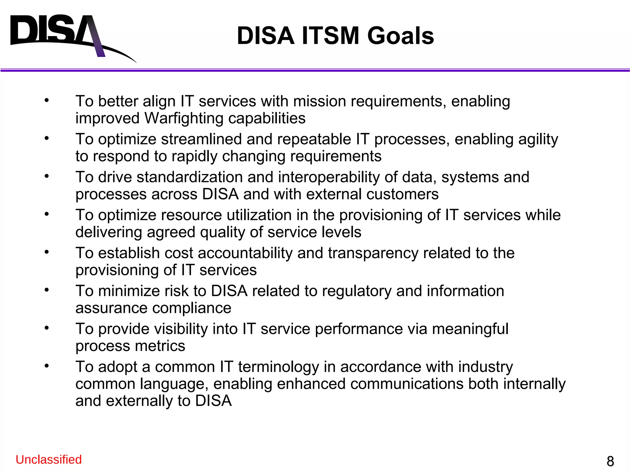 Disa Itsm V1.2 | PPT