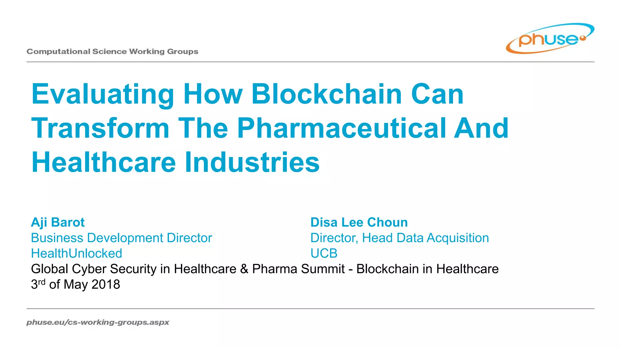 Evaluating How Blockchain Can Transform the Pharmaceutical and ...