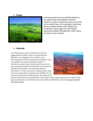 Disa lumenj te rendesishem ne bote | PDF