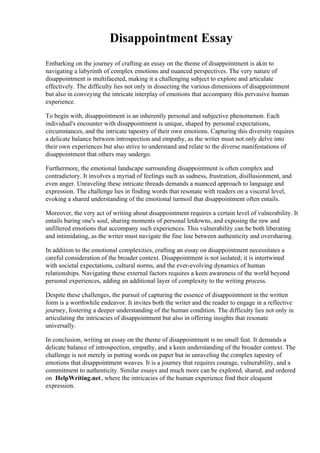 Disappointment Essay.pdf