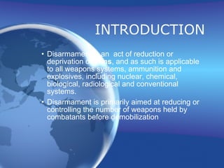 Disarmament & Arms Control | PPT