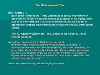Disarmament non proliferation of nuclear weapons | PPT