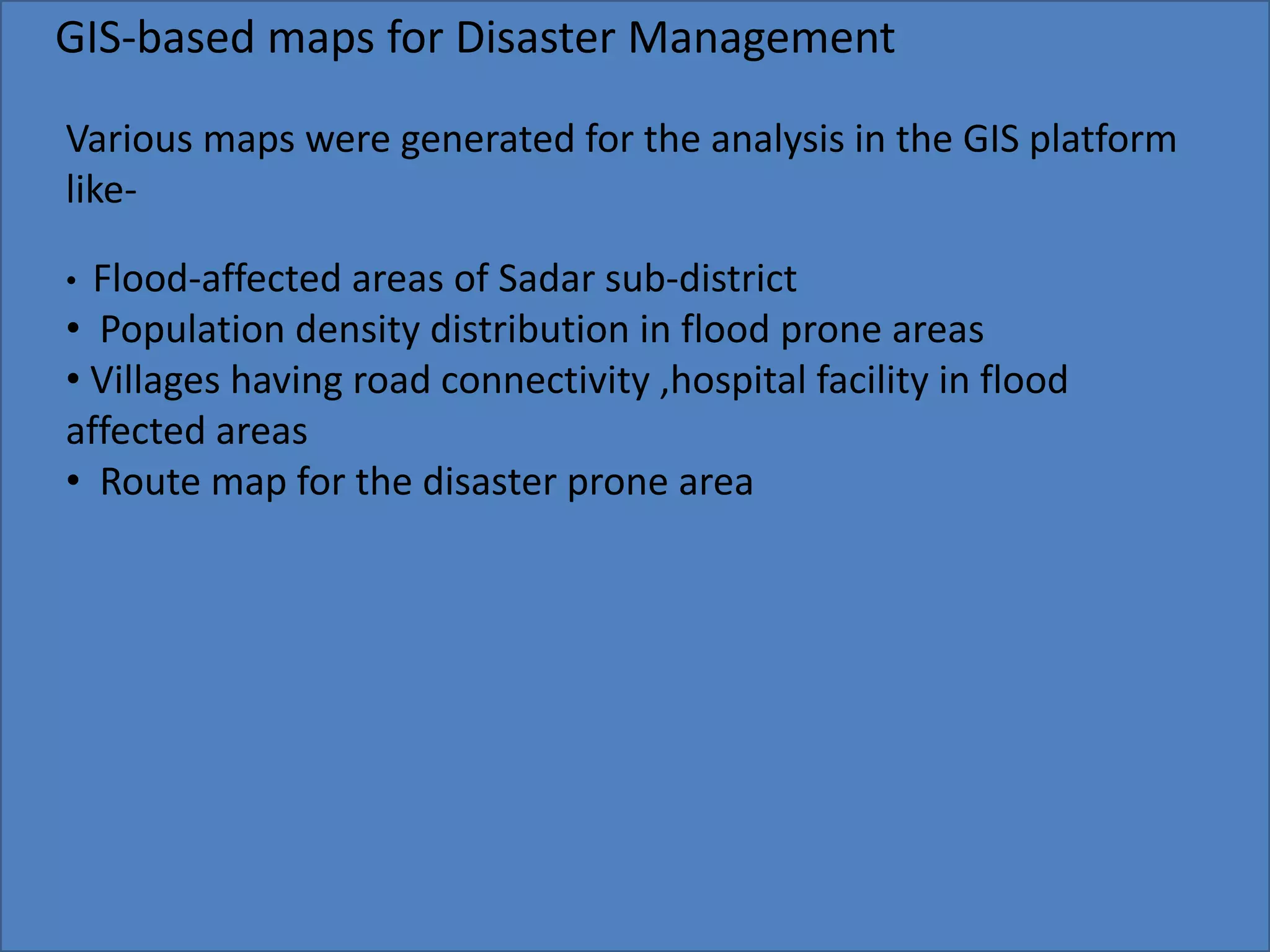 Disaster management using Remote sensing and GIS | PPTX