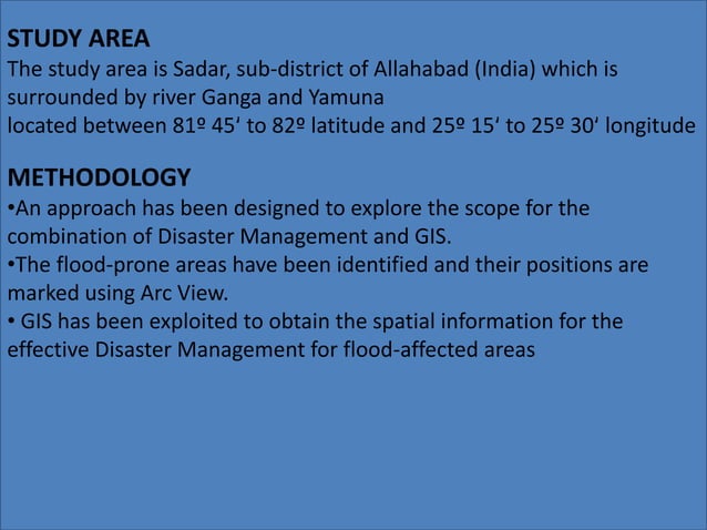 Disaster management using Remote sensing and GIS | PPTX | Geography | Science
