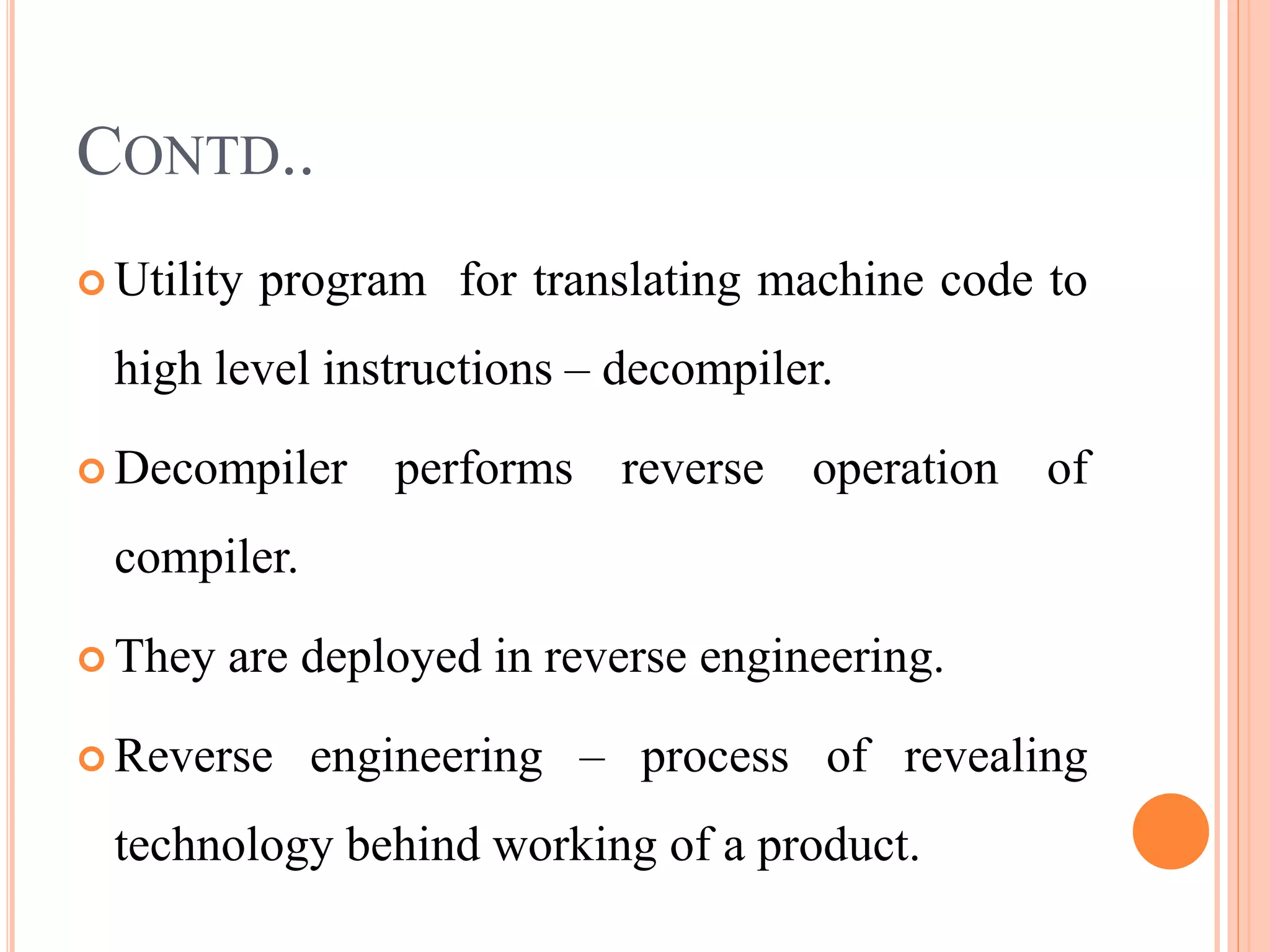 Disassembler and simulators | PPTX | Computing | Technology & Computing