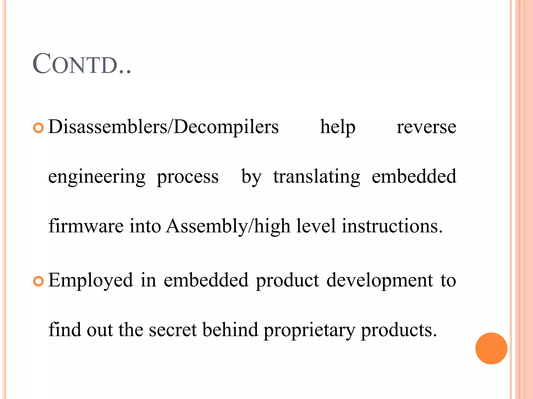 Disassembler and simulators | PPT