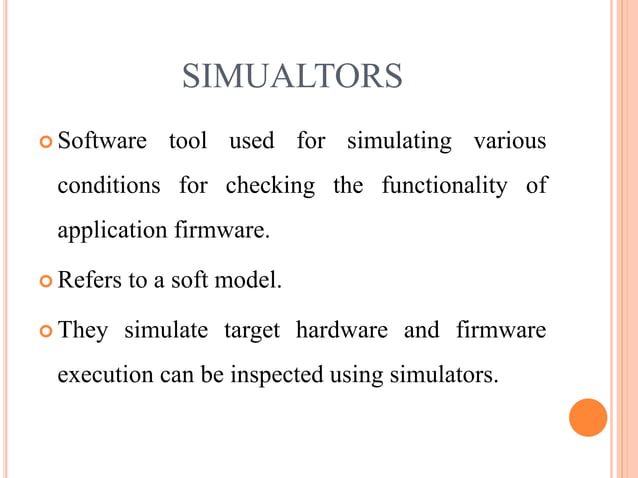 Disassembler and simulators | PPT