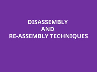 DISASSEMBLY and re assembly of aircraft component | PPT