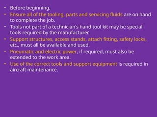 DISASSEMBLY and re assembly of aircraft component | PPTX